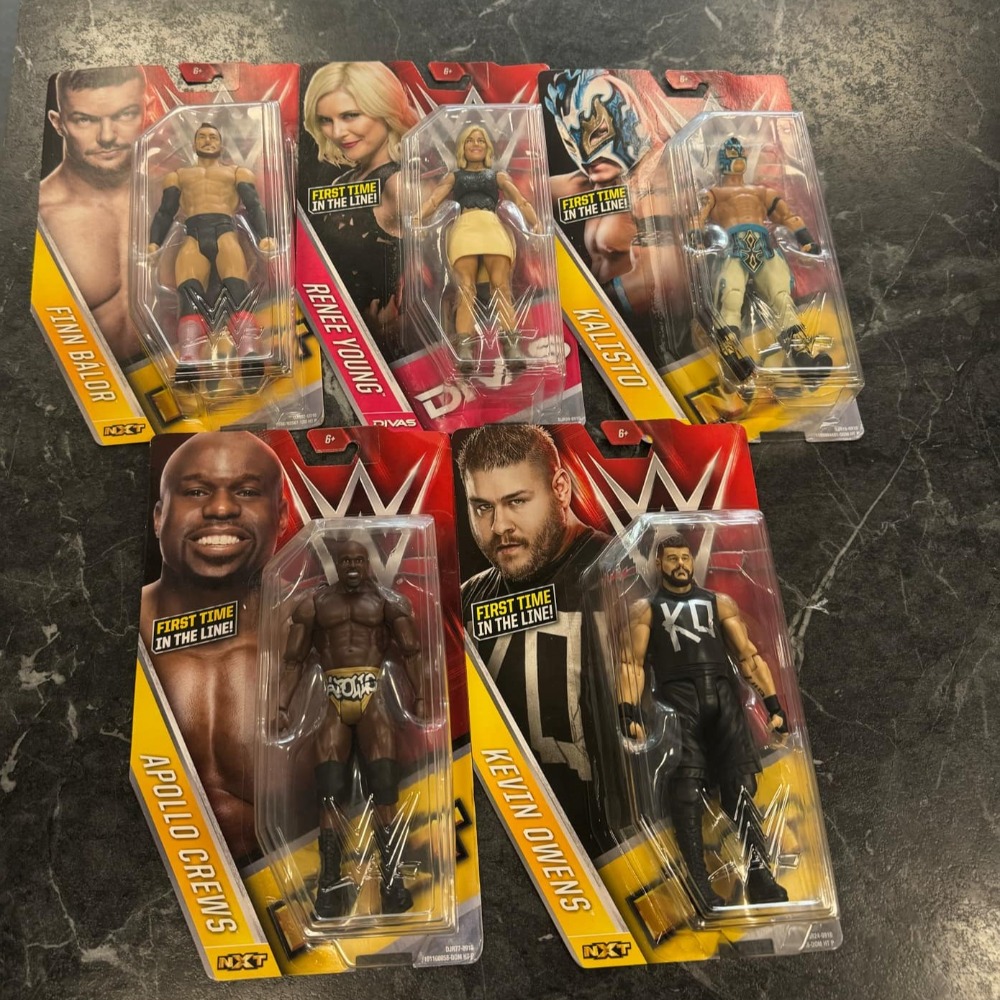 WWE Renee - Finn - Owens - Crews - Kalisto Collectable Figures - Sealed ...